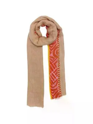 LOVAT & GREEN Equinox Geometric-print Scarf - Neutrals