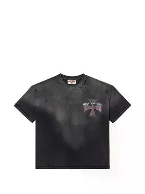 VALE FOREVER Chopper Distressed-effect Cotton T-shirt