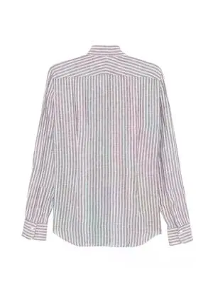 ALESSANDRO GHERARDI Vertical-stripes Linen Shirt