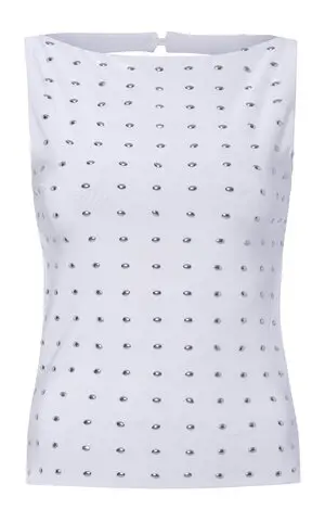 SIEDRES Zelna Studded Top - Off-white