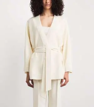 NOMADISSEM Wool-silk-linen Blend Jacket