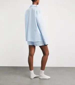 SKIMS Stretch-cotton Sleep Pyjama Set - Blue