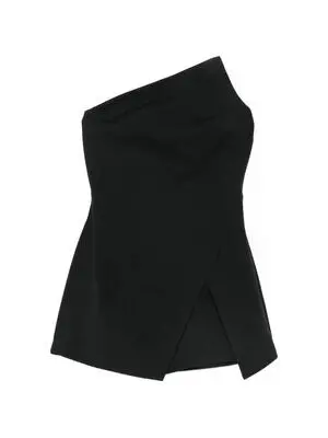 ANIYE BY One-shoulder Wrap-style Playsuit - Black