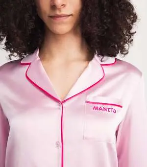 MANITO Mulberry Silk Macaron Pyjamas - Pink
