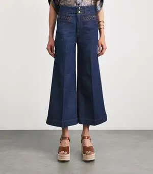 Zimmermann Aster Cropped Flare Jeans
