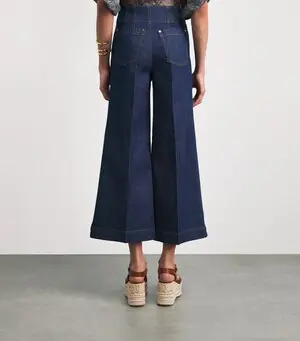 Zimmermann Aster Cropped Flare Jeans