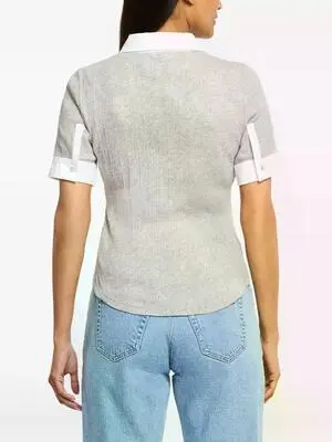 Cinq À Sept Ribbed Knit Polo Top