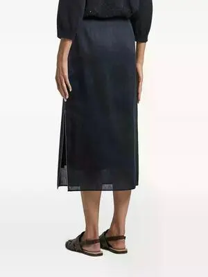 Peserico Silk Linen Skirt With Side Slits