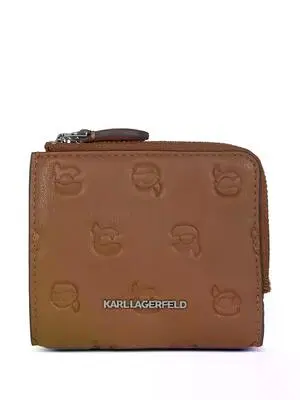 Karl Lagerfeld Ikon Monogram Bifold Wallet - Brown