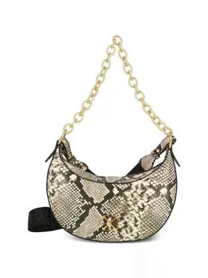 Off-White Snakeskin Effect Arrows Shoulder Bag - Neutrals