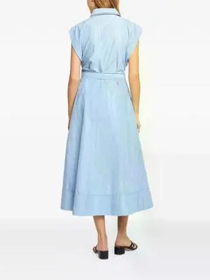Cinq À Sept Callie Striped Embroidered Shirt Dress