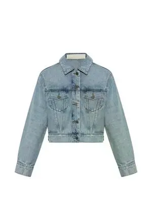 Fear Of God Cropped Acid Wash Denim Jacket