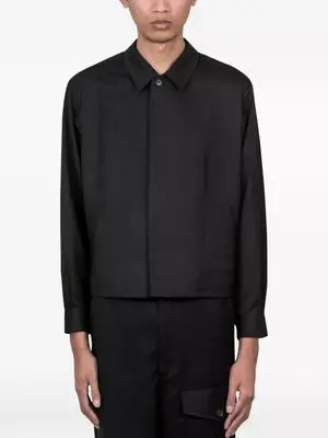 Auralee Wool Shirt Jacket - Black