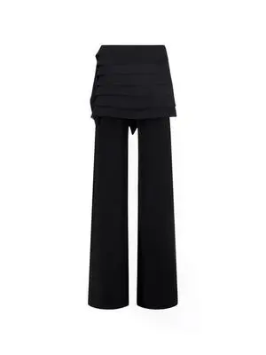 VAILLANT Tiered Ruffled Overlay Wide Leg Trousers
