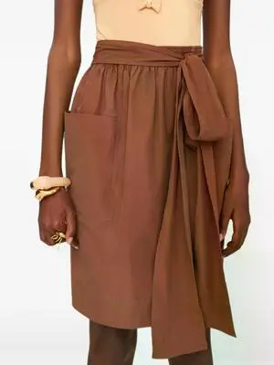 Chloé Bow-detail Pencil Skirt