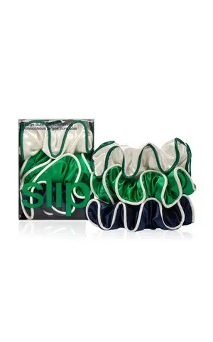 Slip Set Of Three Large Silk Scrunchies Multi
