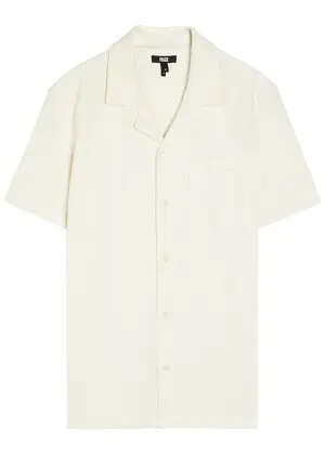 Paige Oliver Ribbed Cotton-blend Shirt - Ecru