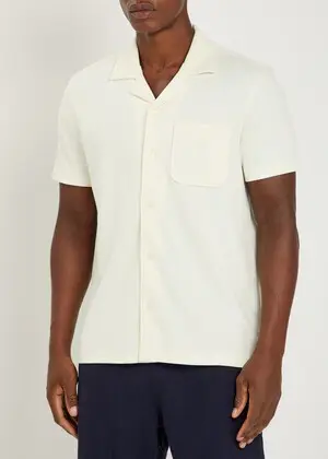 Paige Oliver Ribbed Cotton-blend Shirt - Ecru