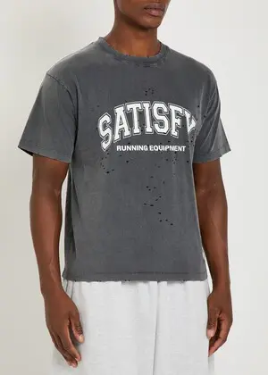Satisfy Mothtech Distressed Cotton T-shirt