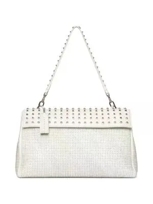 John Richmond Studded Shoulder Bag - White