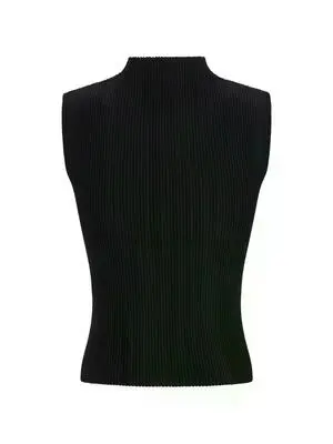 Magda Butrym Ribbed-knit High-neck Sleeveless Top