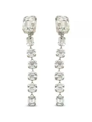 SILVIA GNECCHI Tamara Crystal-embellished Drop Earrings - Silver