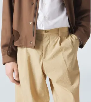 Giorgio Armani Archivio Cotton-blend Straight Pants