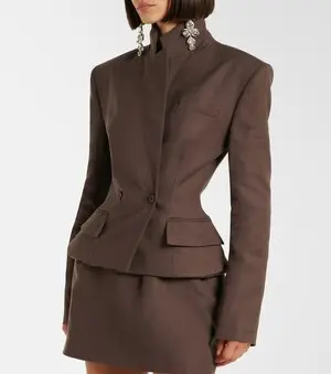 Magda Butrym Peplum Linen Blazer