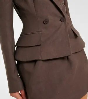 Magda Butrym Peplum Linen Blazer