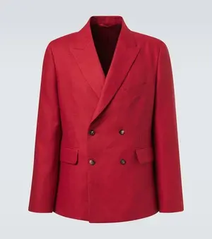 BODE Double-breasted Linen Blazer