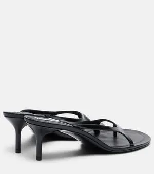 Acne Studios Leather Thong Sandals - Black