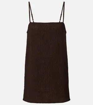 Jade Swim Iris Seersucker Top - Brown
