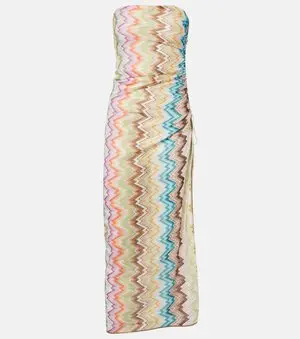Missoni Zigzag Gathered Maxi Dress - Multicoloured