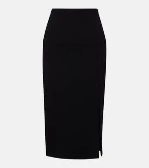 Valentino Garavani Virgin Wool Crepe Pencil Skirt - Black