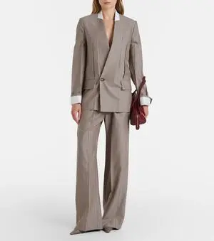 Victoria Beckham Leather Slingback Pumps - Grey
