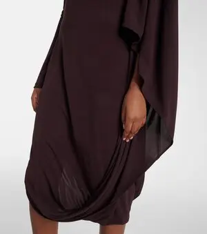 Stella McCartney Caped Crepe Jersey Minidress
