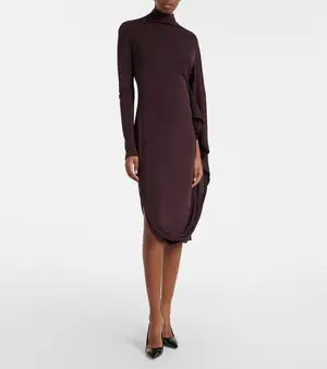 Stella McCartney Caped Crepe Jersey Minidress