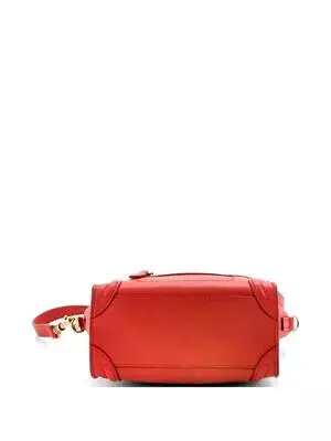 Celine Luggage Bag Smooth Leather Nano Crossbody Bag - Red