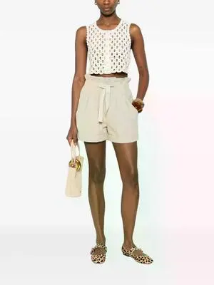 Sandro Beaded Crochet Knit Top
