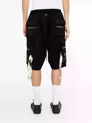 MASTERMIND WORLD Logo-embroidered Cargo Shorts - Black