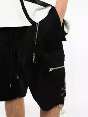 MASTERMIND WORLD Logo-embroidered Cargo Shorts - Black