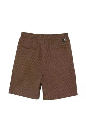 LOW BRAND Tokyo Pinstriped Pleated Shorts