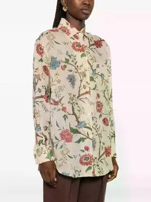 INTO THE EAST Floral Lapel Shirt