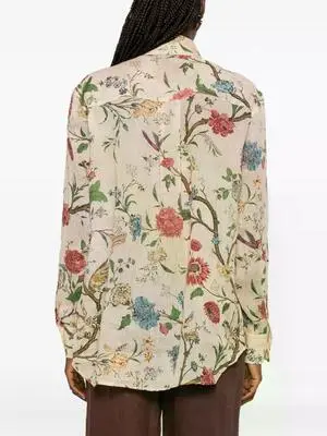 INTO THE EAST Floral Lapel Shirt