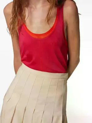 Paul Smith Pleated A-line Midi Skirt