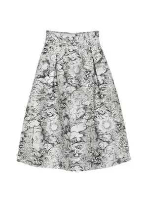 Shiatzy Chen Jacquard Midi Skirt - Grey