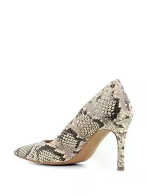 TASSINARI Jarina Snake-effect Pointed-toe Pumps - Neutrals