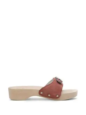 DR. SCHOLL'S SHOES Pescura Suede Sandals With Buckle Detail - Brown