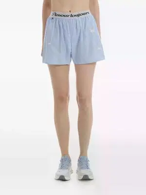 CARNE BOLLENTE Stripe-pattern Embroidered Shorts