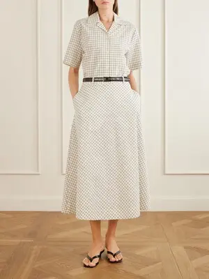 RÓHE Checked Cotton-blend Shirt